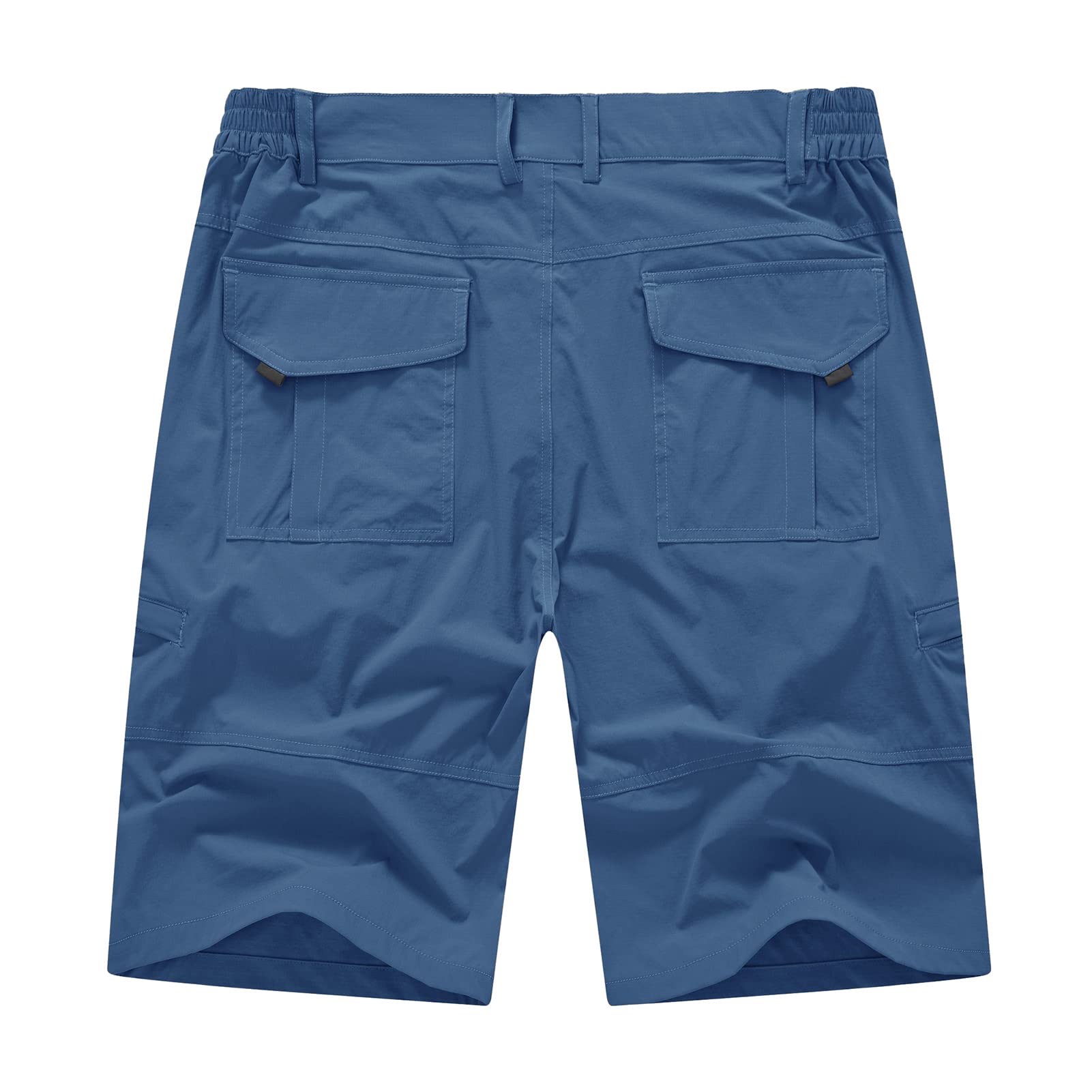 BASUDAM Men's Cargo Hiking Shorts Stretch Quick Dry Lightweight Work Shorts 6 Pockets for Camping Travel Dark Blue 38