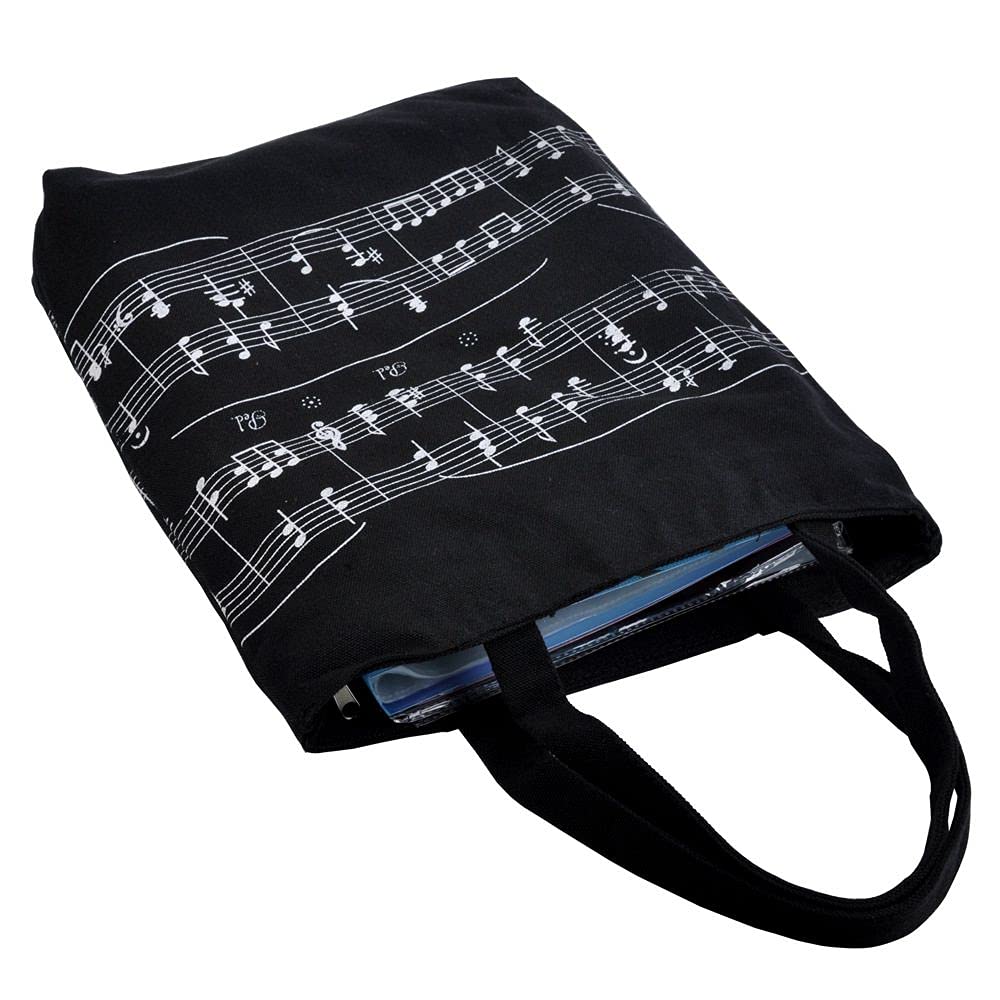 COCOMK Reusable Grocery Bags,Music bag,Canvas Tote Bag Perfect for Shopping,Laptop,School Books Medium