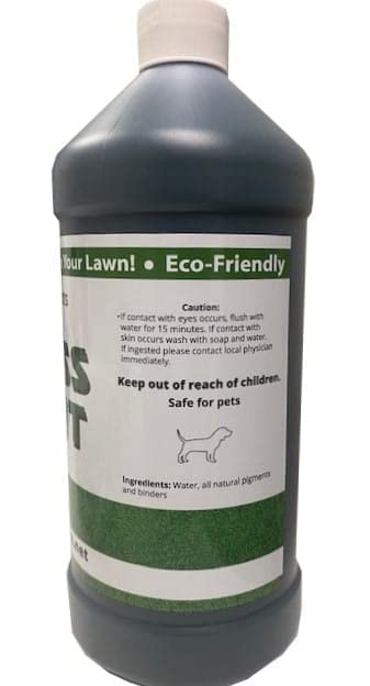 EcoColorants Green Grass Paint 32 oz(Quart)-Eco-Friendly , Made in the USA, Lawn Colorant, Turf Paint, Dye, Covers up to 1,000 square feet, Spray, (GGP1Q)
