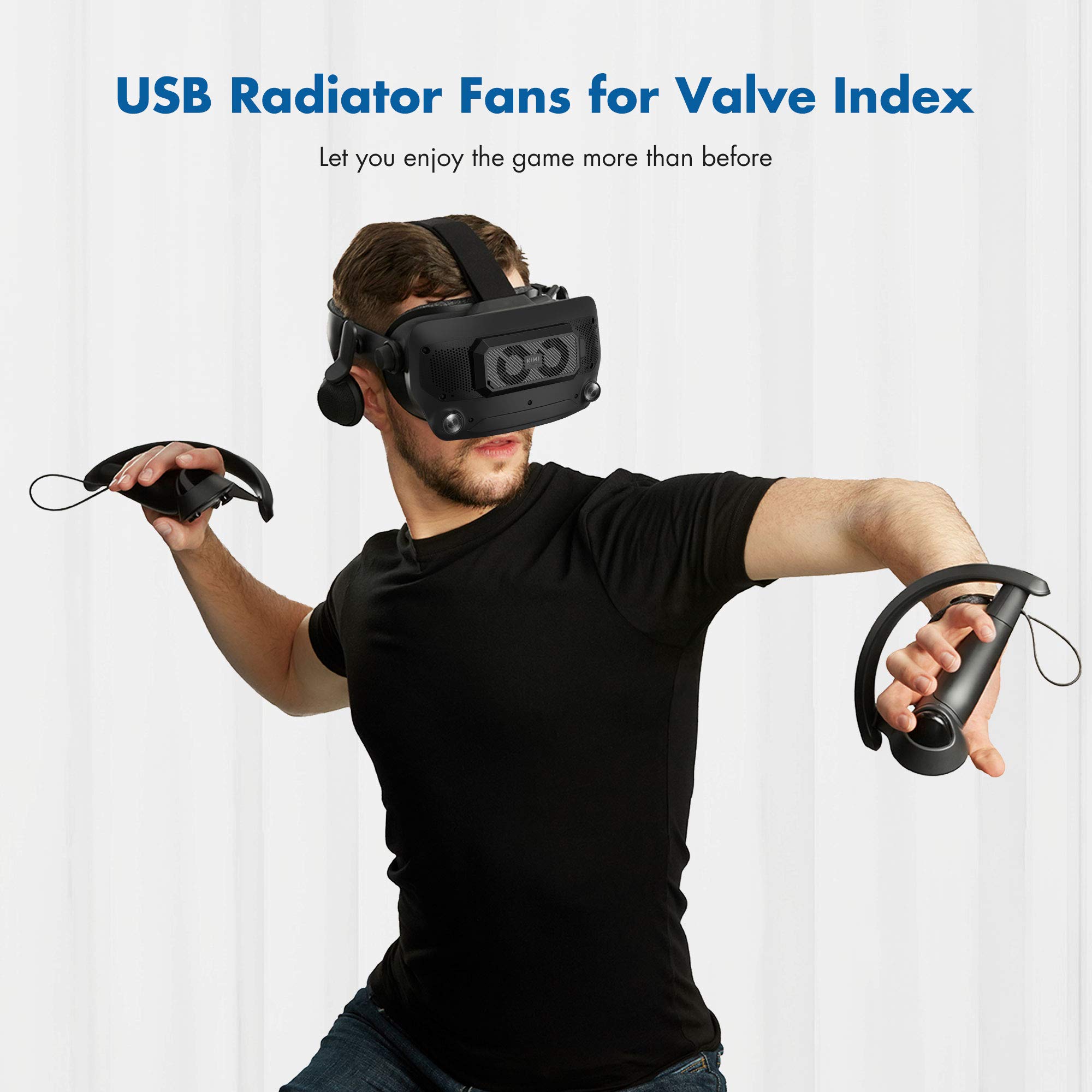 KIWI design USB Radiator Fans Accessories for Valve Index, Cooling Heat for VR Headset in The VR Game and Extends The Life of Valve Index