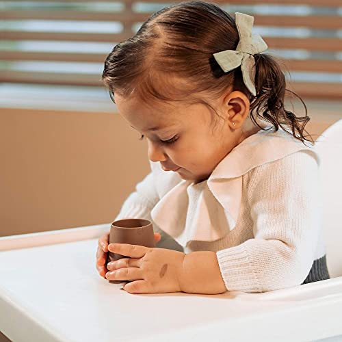 BraveJusticeKidsCo. | Teenie Tiny™ Silicone Developmental Baby-Led Weaning Drinking Cups (2 pack) (Mauve)