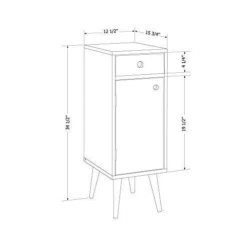 South Shore Kodali Solid Storage Unit, Narrow, Natural Wood