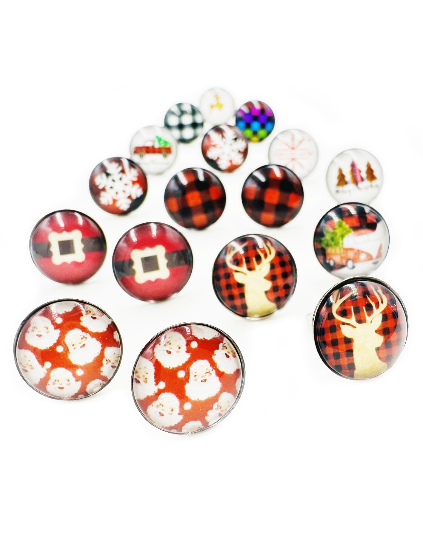 Baseball Stud Earrings Football Volleyball Stainless Steel Earring (12 Pairs)