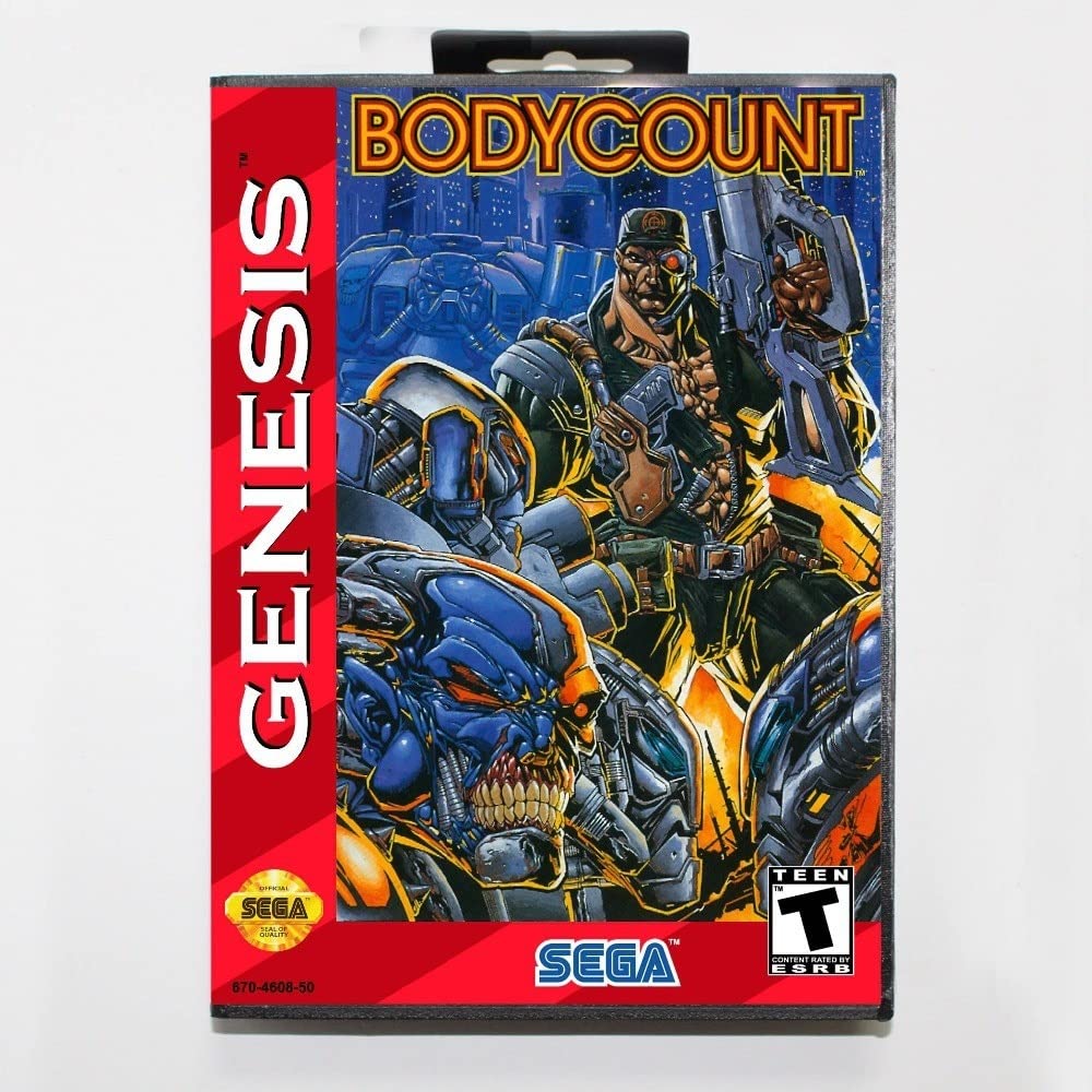 Body Count Game Cartridge 16 Bit MD Game Card With Retail Box For Sega Mega Drive For Genesis (Black)
