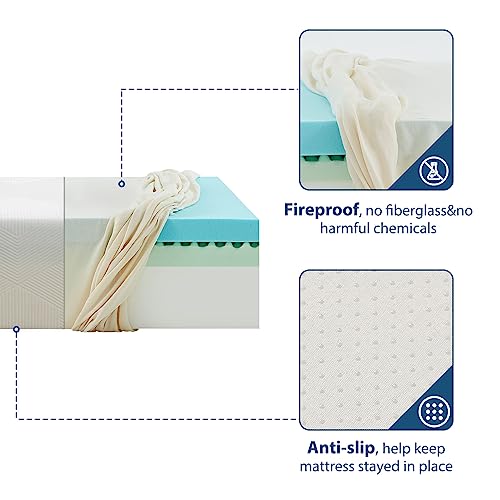 ELEMUSE Full Mattress 10 Inch Cooling Gel Memory Foam Mattress, CertiPUR-US® Certified Breathable Bed in a Box for Pressure Relief, Fiberglass-Free
