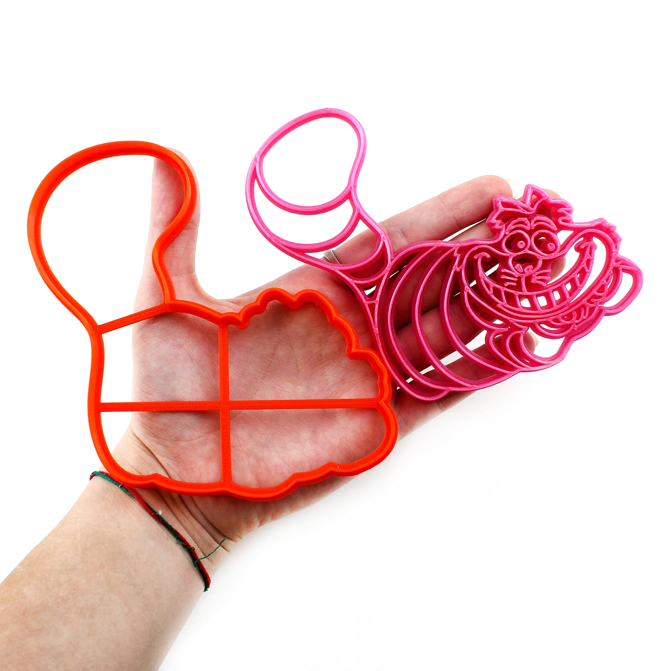 Cookie Cutter by 3DForme,For Cheshire Cat Baking Cake Fondant Frame Mold for Buscuit, Set 2 Piece Made in Ukraine