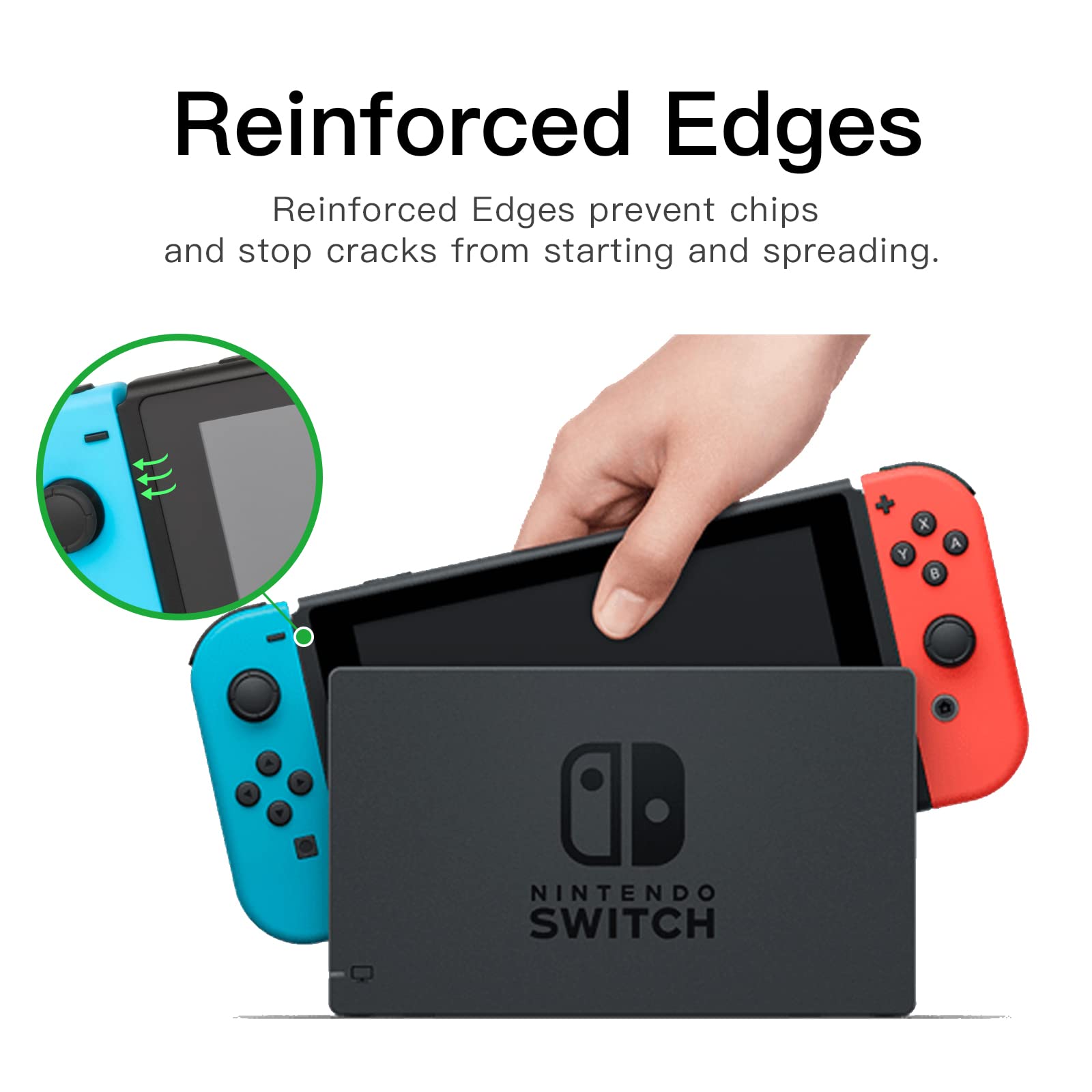 Aomuca Screen Protector for Nintendo Switch 2017,2 Pack,Tempered Glass Film,Ultra Clear