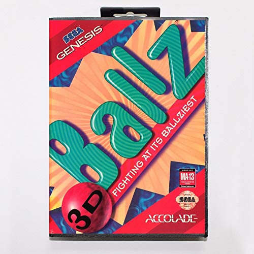 Kruti Ballz 3D Game Cartridge 16 bit MD Game Card With Retail Box For Sega Mega Drive For Genesis