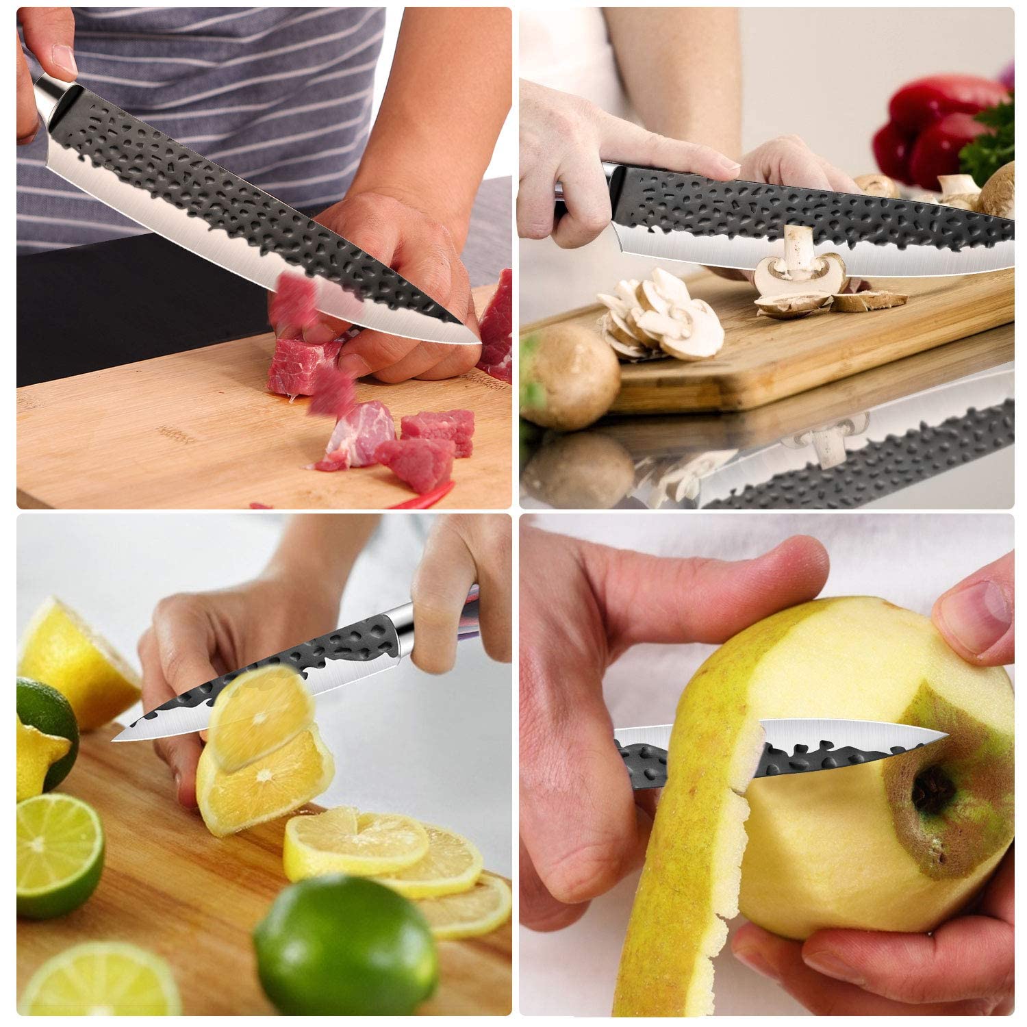 Chefs Knife Kitchen Knife Set : 2 Piece Razor Sharp knives 8 Inch Chef's Knives & 3.5 inch Paring, Kitchen Knife with Ergonomic Handle, Professional High Carbon Steel Chef's Knives for Cooking