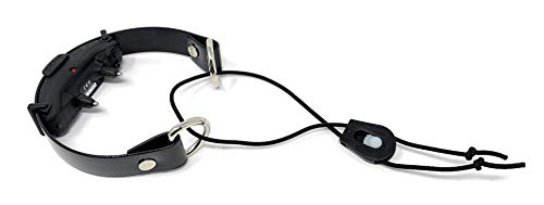 Sparky Pet Co - ECollar Replacement Strap - Bungee Dog Collar - Waterproof - Adjustable - Secure Nexus Wheel Lock - for Electronic Training & Invisible Fence Systems - 3/4" (Black)