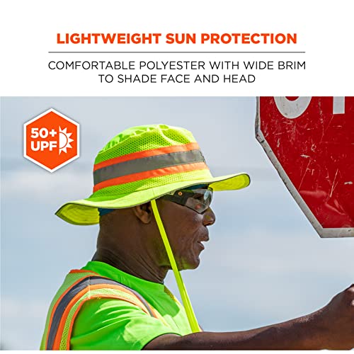 Ergodyne unisex adult Hi-vis Ranger Sun Hat, Lime, Large-X-Large US