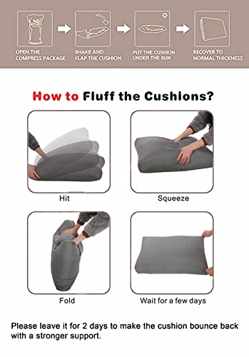 Creative Living Polyester 4PC Chat 24x24 Outdoor Deep Seating Patio Replacement Cushions, 4 Count (Pack of 1), Beige