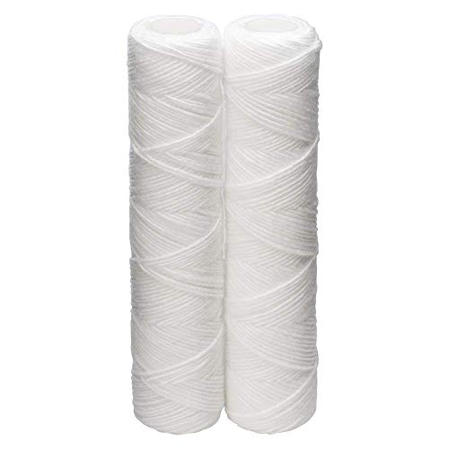 Culligan CW-F Sediment Replacement Cartridge Polypropylene Cord-Wound, 10 Micron, 12,000 Gallon Capacity, 2-Pack (3 case(2 Pack))