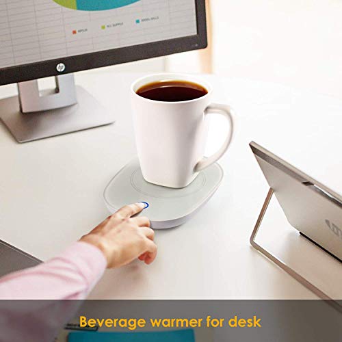 Coffee Mug Warmer & Cup Warmer for Desk, Electric Beverage Tea Warmer with Automatic Shut Off for Office Home Use Gift Beverage Candle Wax Cup Warmer Heating Plate