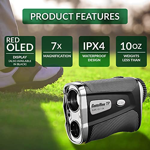 Caddytek Tour Professional Golf Laser Rangefinder with OLED Display- Black