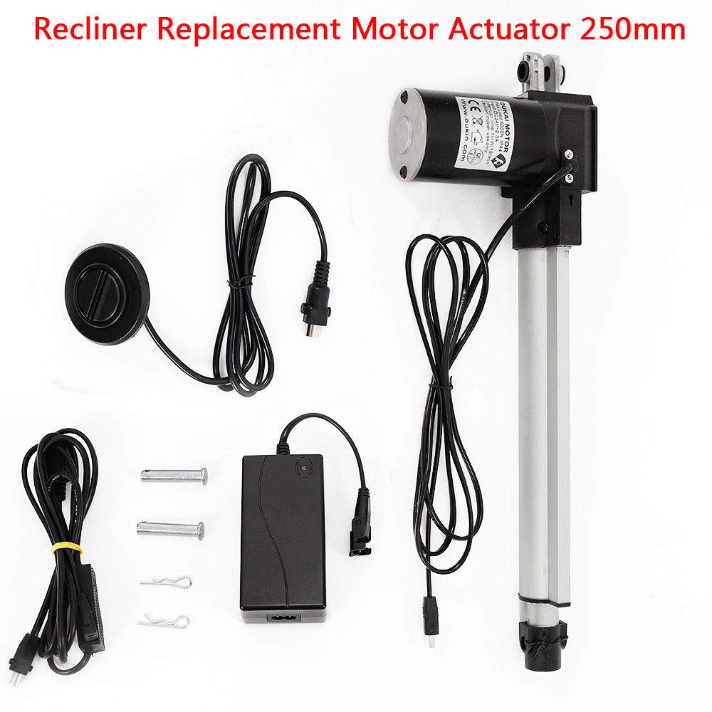 BoTaiDaHong 24V 250mm Power Recliner Replacement Motor Actuator Sofas Lift Mechanism Repair for Electric Sofa Massage Chair Reclining Chairs Motor