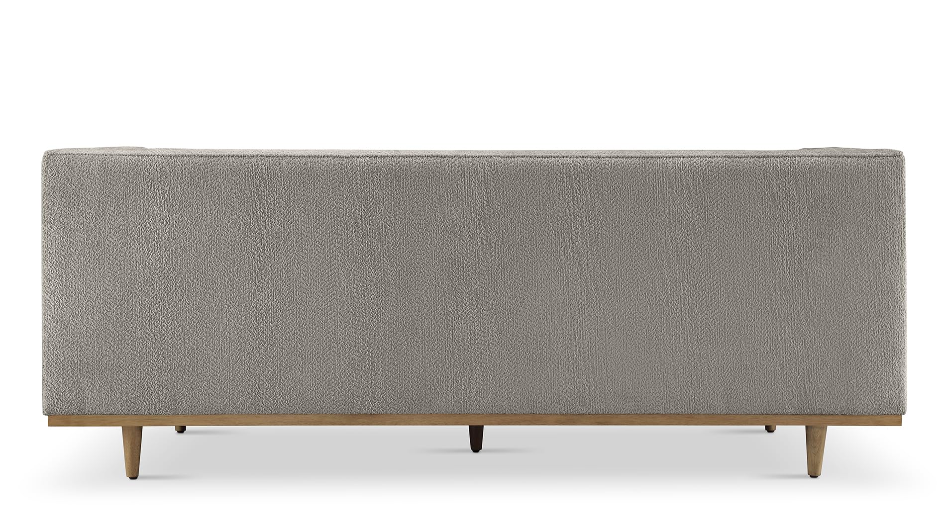 CHERS 79 Inch Sofa Couch with Button Tufted Back, Vintage Mid Century Modern Sofa, Fabric Upholstered Loveseat, 2-Seater Couches for Living Room, Bedroom, Office, Square Arms, Solid Wood Legs, Gray