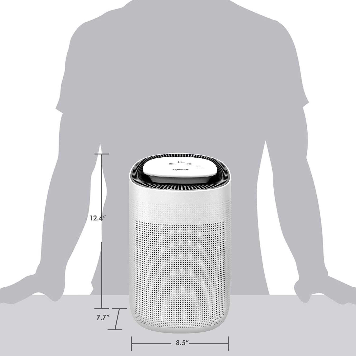 Tenergy Sorbi Dehumidifier w/Air Purifying Function and 3-Pack Replacement H13 Medical Grade Hepa Filter, Ultra-Quiet, Adjustable Air Speeds, and Touch Control