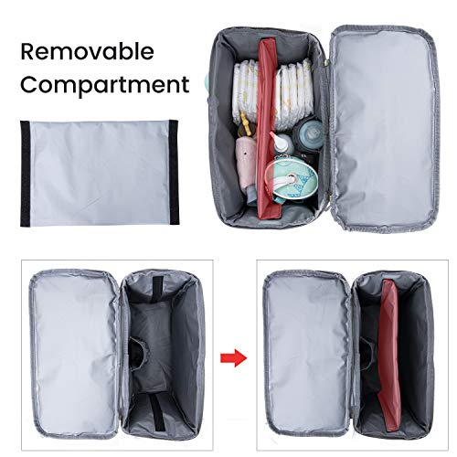 Orzbow XL Universal Stroller Organizer, Waterproof Large Baby Diaper Bag, Stroller Caddy Organizer with Cup Holder & Shoulder Strap, 4 Ways To Carry-Backpack,Shoulder,Messenger & Mom Handbag (Grey)