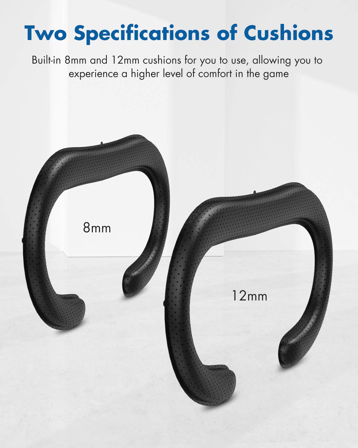 KIWI design VR Facial Interface Bracket Compatible with Valve Index, 2 pcs PU Leather Anti-dirt Sweat-Proof Foam Face Cover Pad with Lens Cover and Anti-Leakage Nose Pad