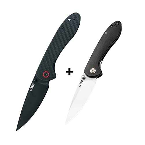 CJRB Feldspar Big Bundled with Small Black Great EDC Knife Companion