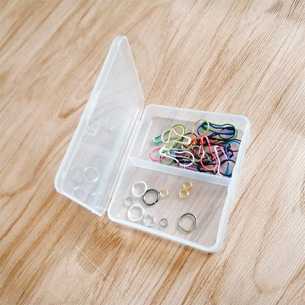 EXCEART 6Pcs Small Storage containers Jewelry Organizer Tray containers with lids Clear Container with lid containers for Beads Craft transperant Container case Pill Box hyaluronic Acid