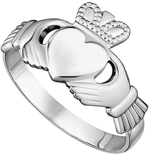 Biddy Murphy Women's Claddagh Maids Ring Made in Ireland Classic Sterling Silver Traditional Claddagh Design Fine Details Made in Co. Dublin by Irish Artisan Jewelers Size 6