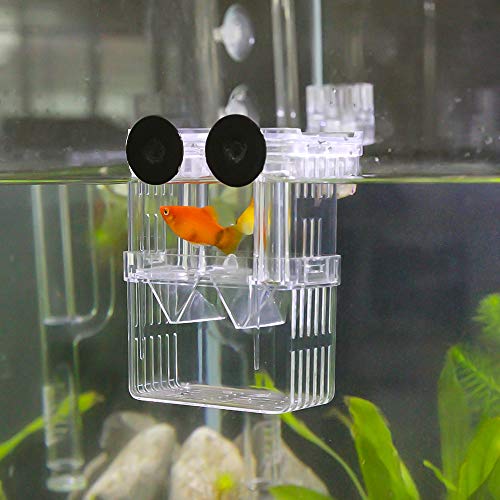 Senzeal Aquarium Fish Breeder Box Plastic Fish Isolation Breeding Box Hatching Incubator Box for Baby Fish Shrimp Clownfish Guppy
