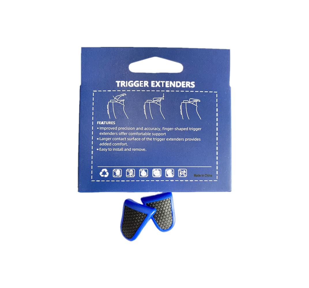 L2 R2 Anti-Slip Trigger Extender Analog Extender Button Kit Compatible with PS5 Controller (Blue)