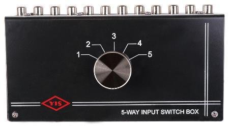 Five Input Source Tabletop Control Switch Box Internal Pc Board Design Metal Case