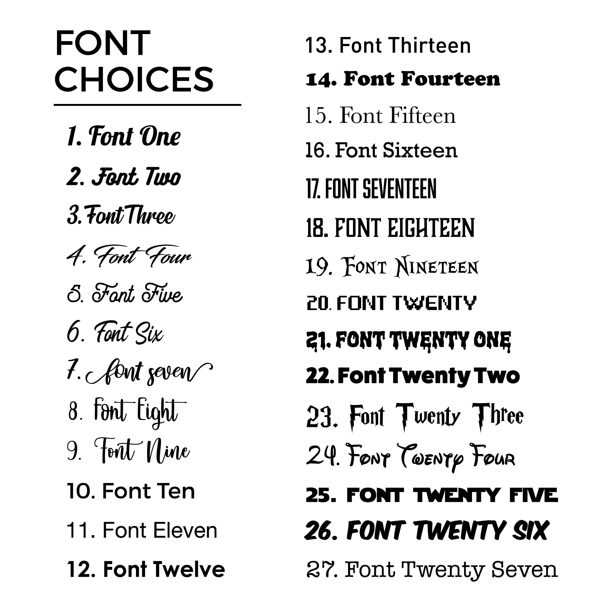 Custom Vinyl Decals - Any Text