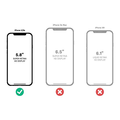 OtterBox DEFENDER SERIES SCREENLESS EDITION Case for iPhone Xs & iPhone X,Polycarbonate shell,Synthetic rubber slipcover,Polycarbonate holster - Retail Packaging - BIG SUR,Built-in Screen Protector (PALE BEIGE/CORSAIR)