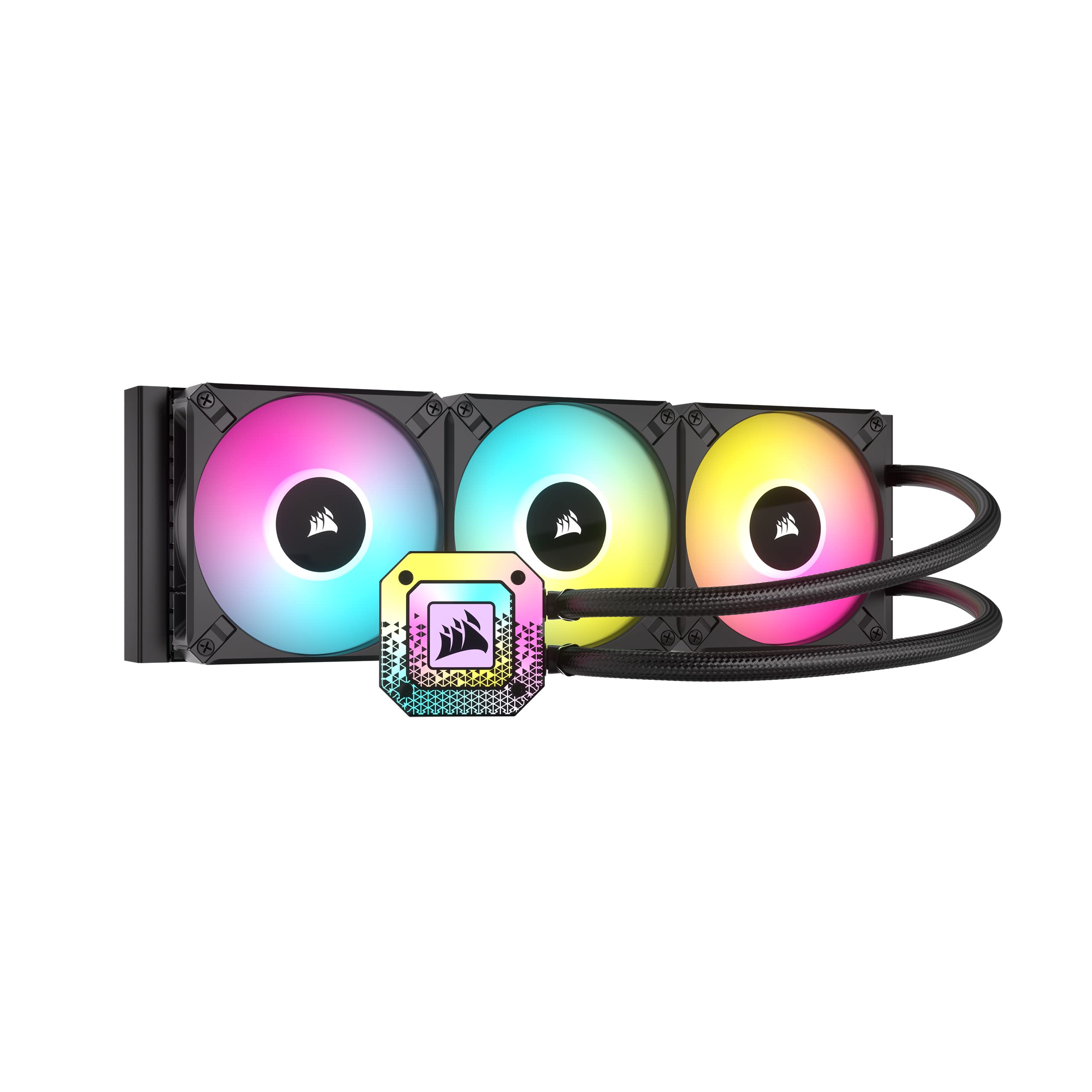 Corsair iCUE H150i Elite CAPELLIX XT Desktop Liquid CPU Cooler - Three AF120 RGB Elite Fans - 360mm Radiator - IntelĀ® LGA 1700, 1200, 115X, 2066, AMDĀ® AM5, AM4 - Included iCUE Commander CORE - Black