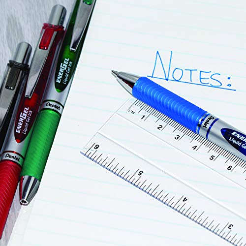 Pentel EnerGel Pearl Deluxe RTX Retractable Liquid Gel Pen, (0.7mm), Accent, Black Ink, Box of 12 (BL77PW-A)