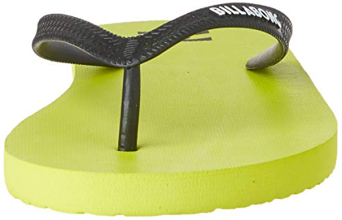 BILLABONG Men's Tides Solid Flip Flops, Yellow Lime 39, 11