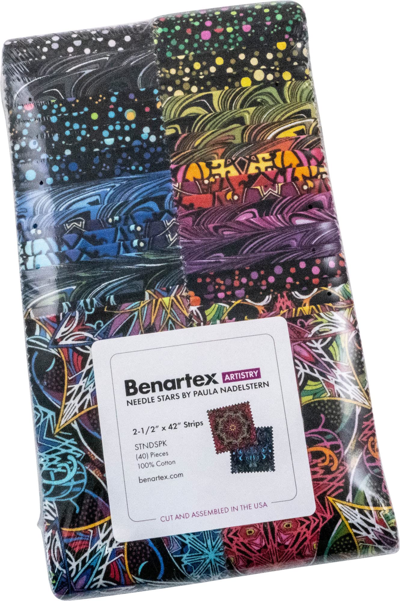 Benartex Fabrics Needle Stars Paula Nadelstern Strip pies Fabric Strips