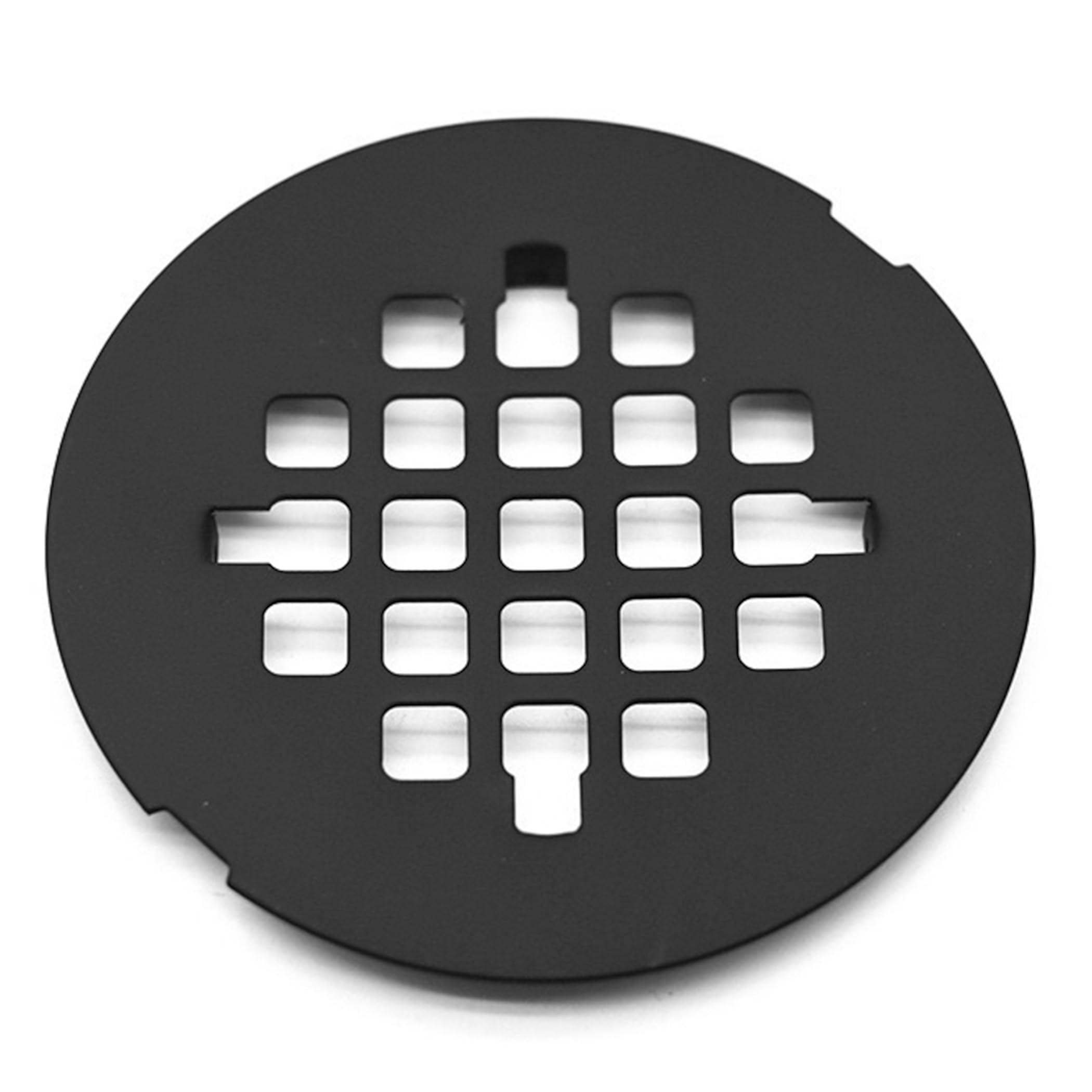 MUZISST 4-1/4β OD Snap-in Round Shower Drain Cover, Shower Drain Hair Catcher Replacement Floor Drainer, Sturdy and Durable Drain Cover, Easy to Install, Matte Black