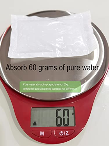 RIKICACA Meat Absorbent Pads 4x7 inch Dri Lock 60 Grams,White Meat Soaker Pads for Vacuum Sealer Bags (80pcs)