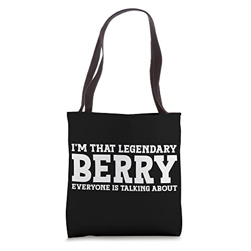 Berry Personal Name First Name Funny Berry Tote Bag