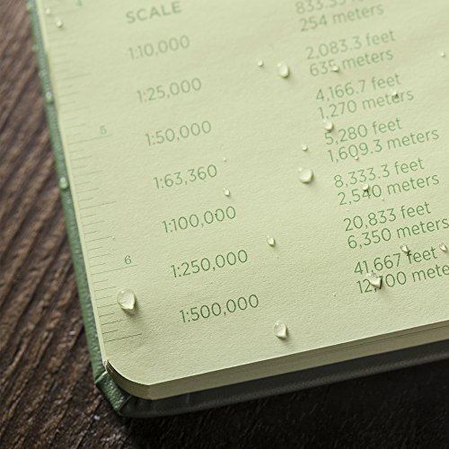 Rite in the Rain Weatherproof Hard Cover Notebook, 8 3/4" x 11 1/4", Green Cover, Universal Pattern (No. 970F-MX)