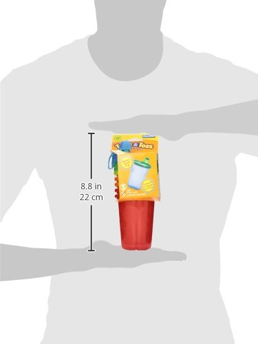 The First Years Take & Toss Spill Proof Sippy Cups - Reusable Toddler Cups - Rainbow - Kids Cups and Snap On Lids for Ages 9 Months and Up - 4 Count