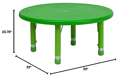 Flash Furniture Green Preschool Activity Table, 33'
