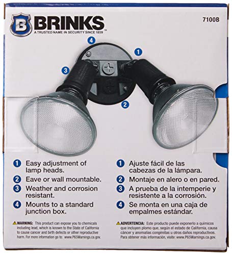 Brinks 7100B 2 Head Flood Light , Bronze