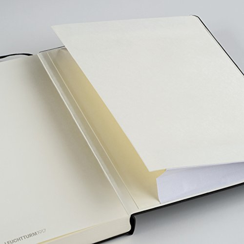 LEUCHTTURM1917 - Notebook Hardcover Medium A5-251 Numbered Pages for Writing and Journaling (Black, Squared)