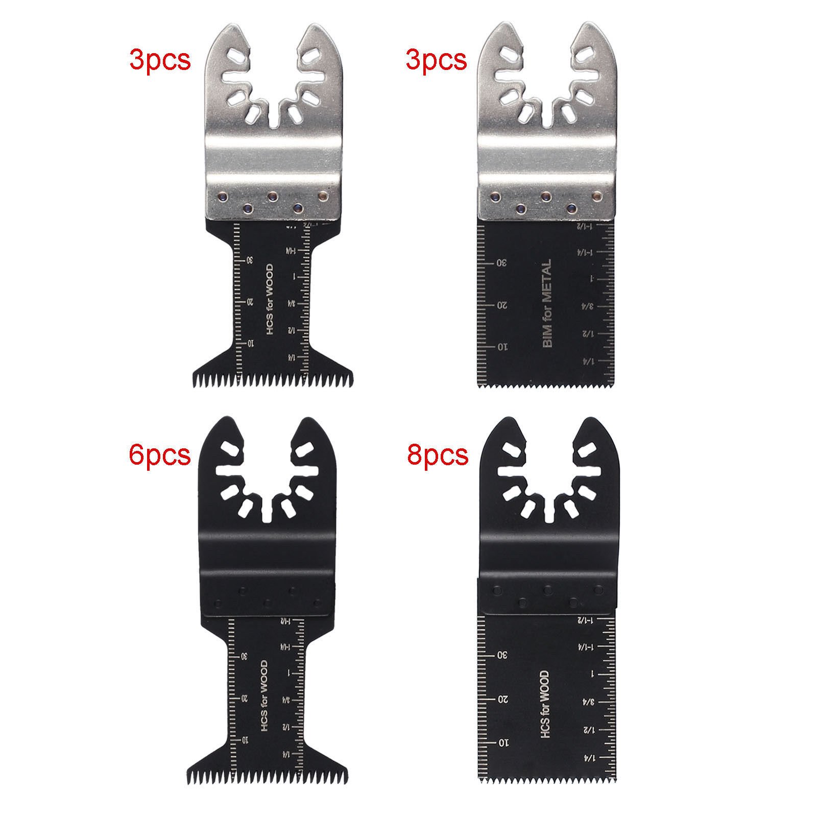 AUTOUTLET 20pcs Oscillating Saw Blades Metal/Wood Flush Cut Oscillating Saw Blade Multi-tool Kit Quick Release For Fein Multimaster Makita Bosch