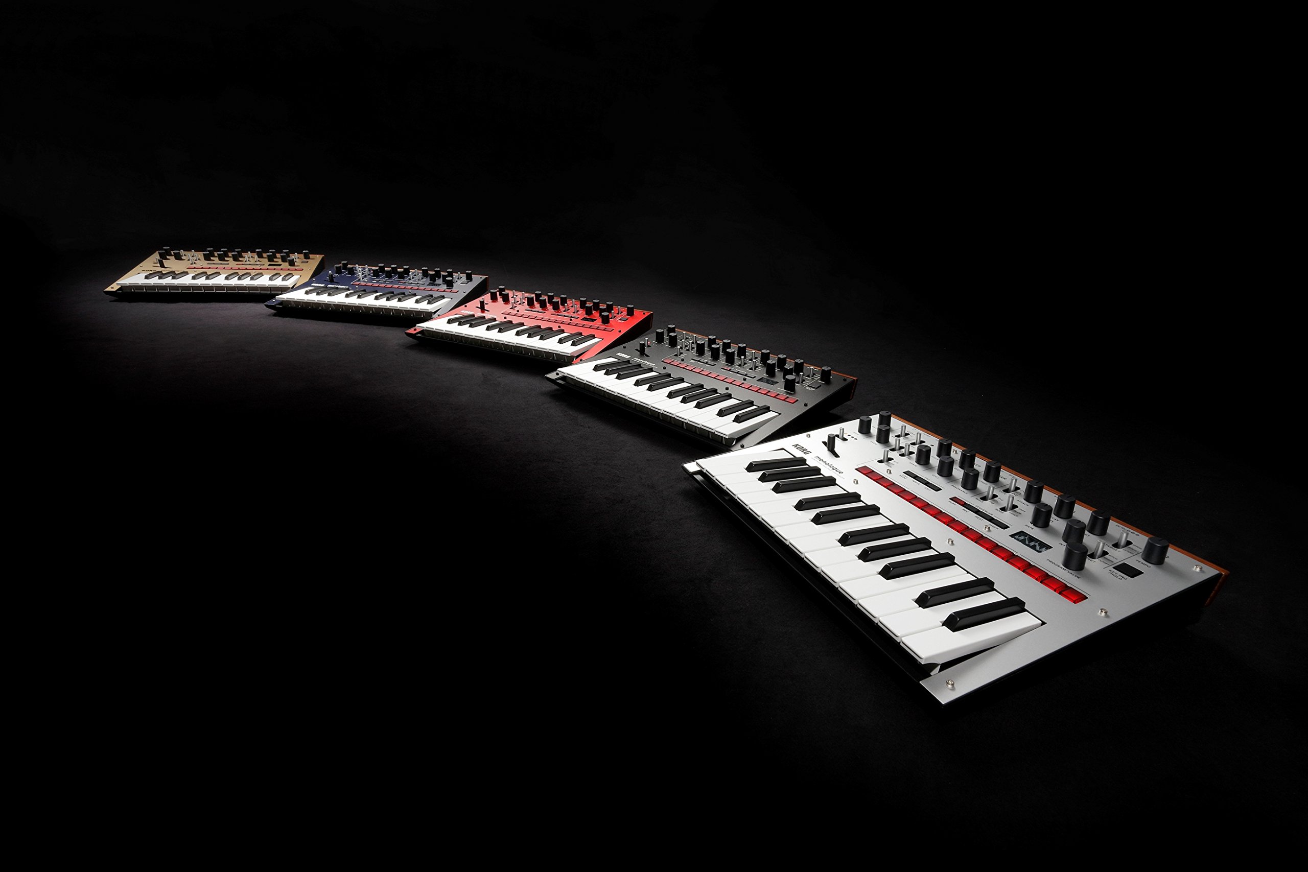 KORG Monophonic Analog Synthesizer Monologue BL Monologue Dark Blue 25 Keys 16 Step Sequencer with Oscilloscope, Battery Operated, Lightweight, Perfect for Carrying