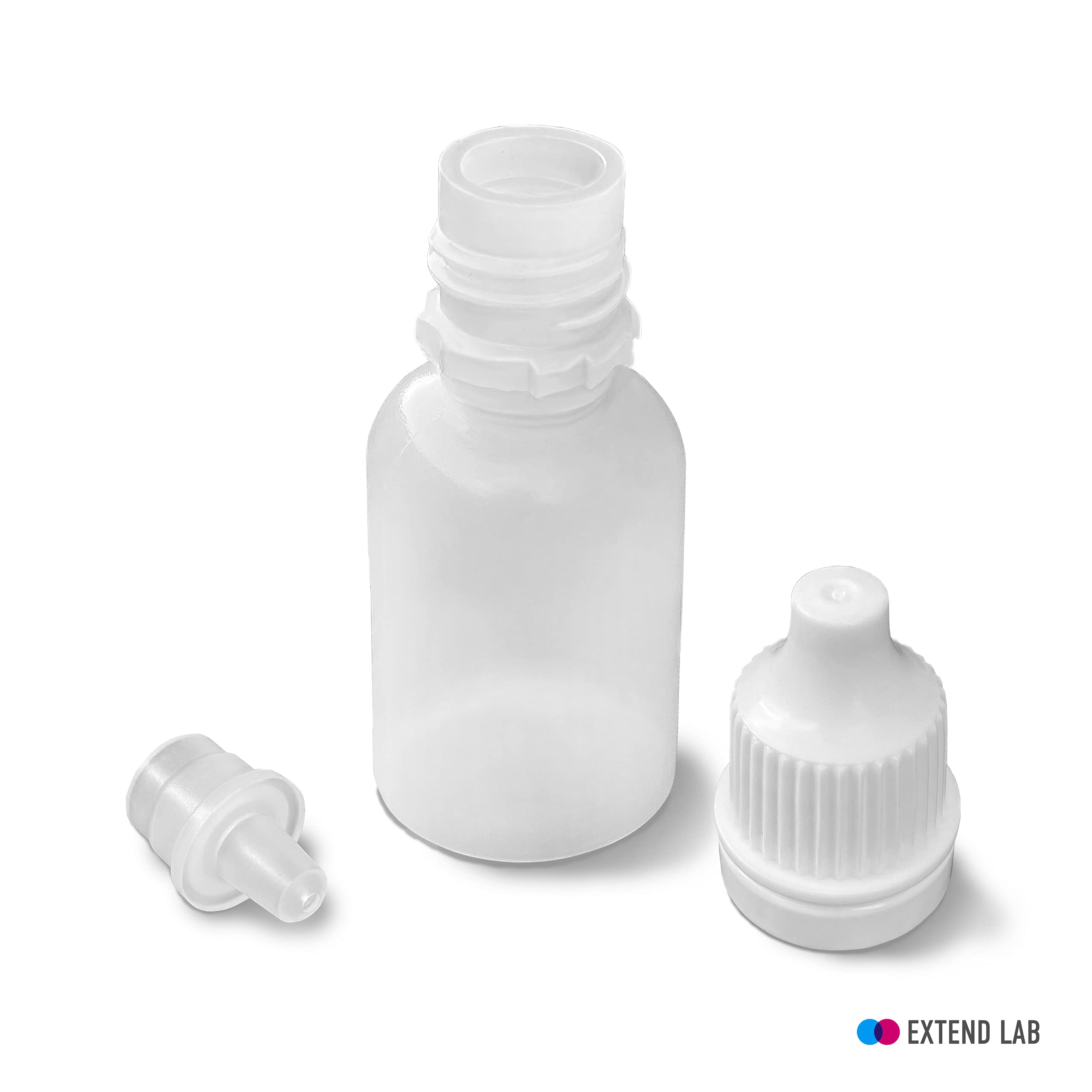 EXTEND LAB 10 PCS 10ml Plastic Dropper Bottle - Squeezable Eye Dropper Bottles - Refillable Mini Dropper Bottles with Srew Cap - Ideal for Essence, Oil