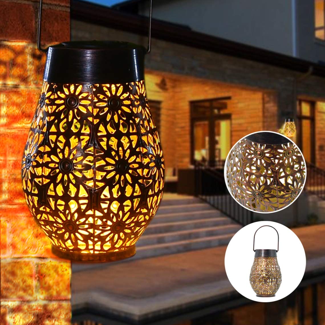 Lantern with SolarLights Decor for Patio 20,L8