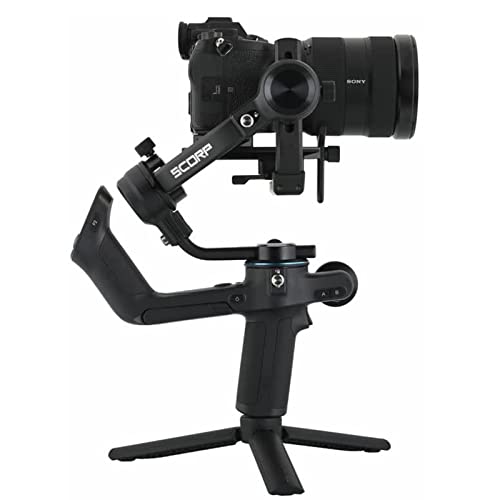 FeiyuTech SCORP-C Camera Gimbal Stabilizer for DSLR and Mirrorless Cameras,Camera Handheld Gimbal 3-Axis, 5.51lbs Payload for Sony/Canon/Panasonic/Lumix/Nikon/Fujifilm,with Tripod