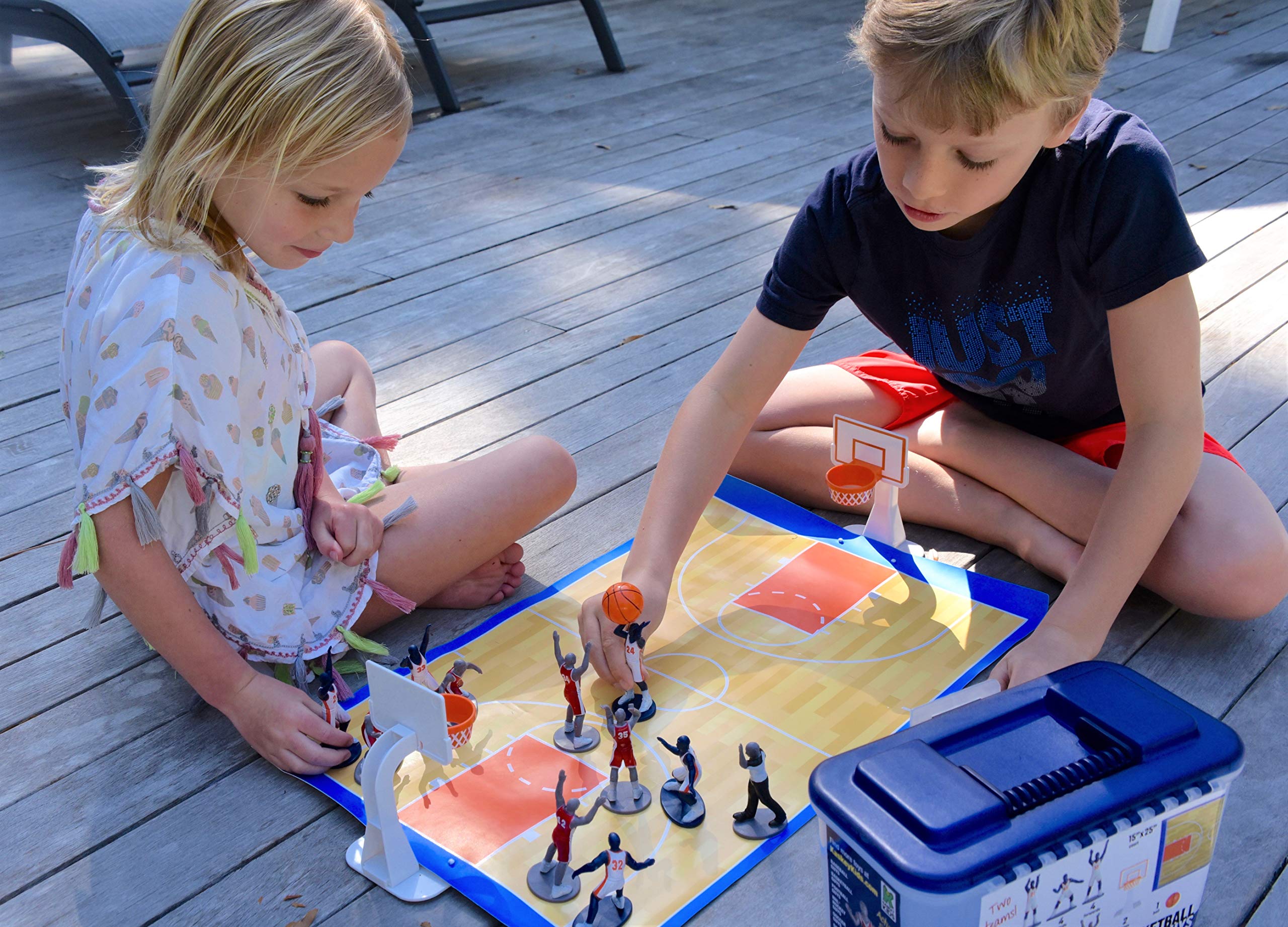 Kaskey Kids Basketball Guys - Red/Blue Inspires Kids Imaginations with Endless Hours of Creative, Open-Ended Play β Includes 2 Teams & Accessories β 21 Pieces in Every Set!